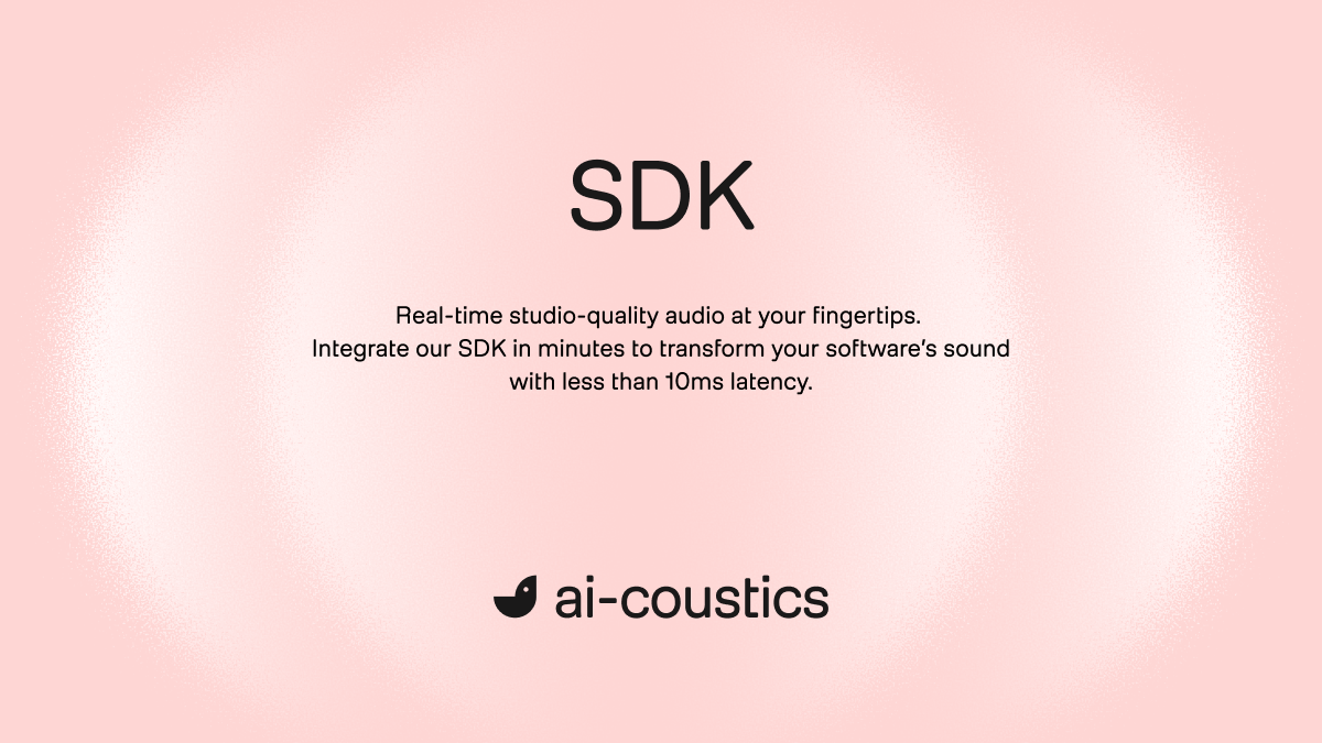 SDK - ai-coustics